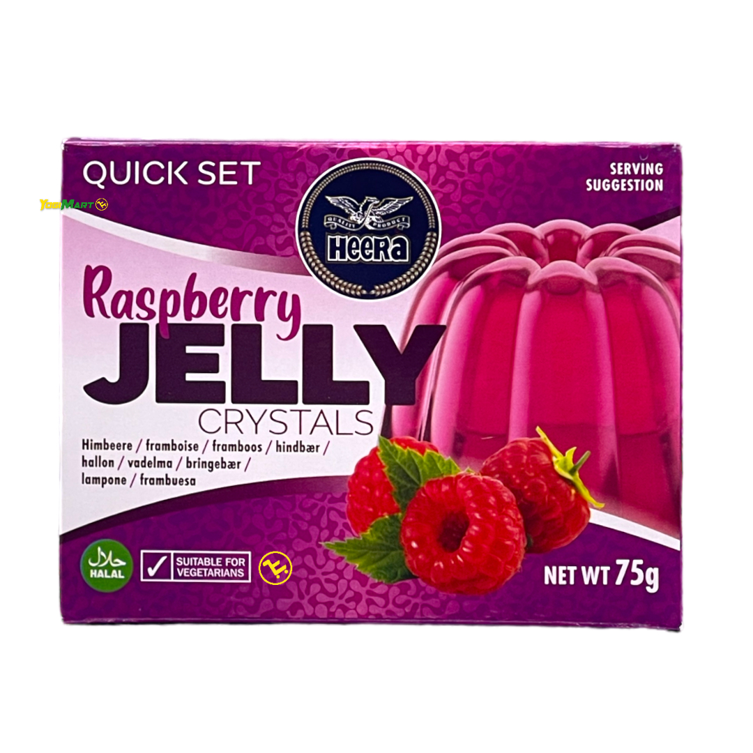 Heera Raspberry Jelly Crystals 75g - Yogi Mart - Online Indian Grocery ...
