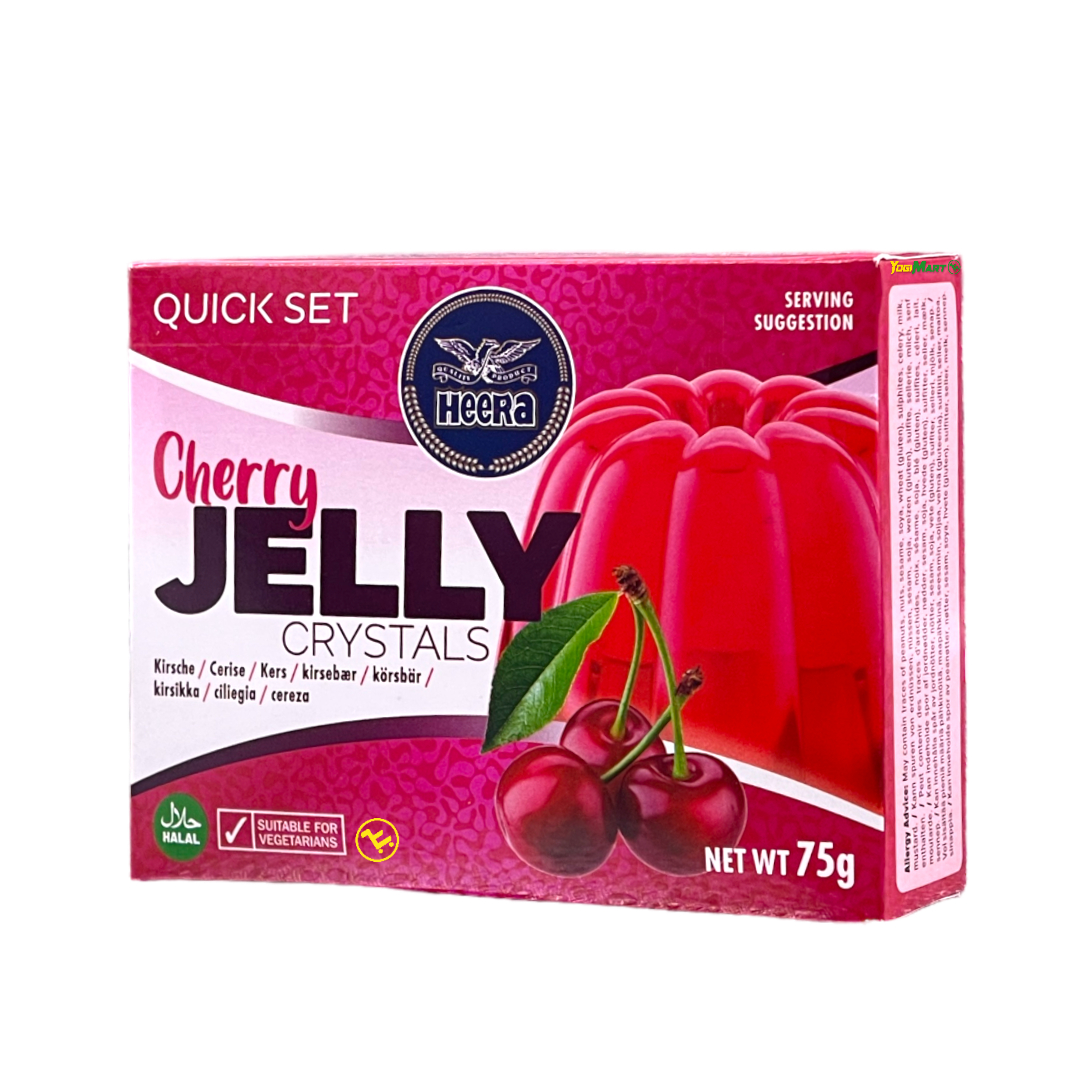 Heera Cherry Jelly Crystals 75g - Yogi Mart - Online Indian Grocery Store