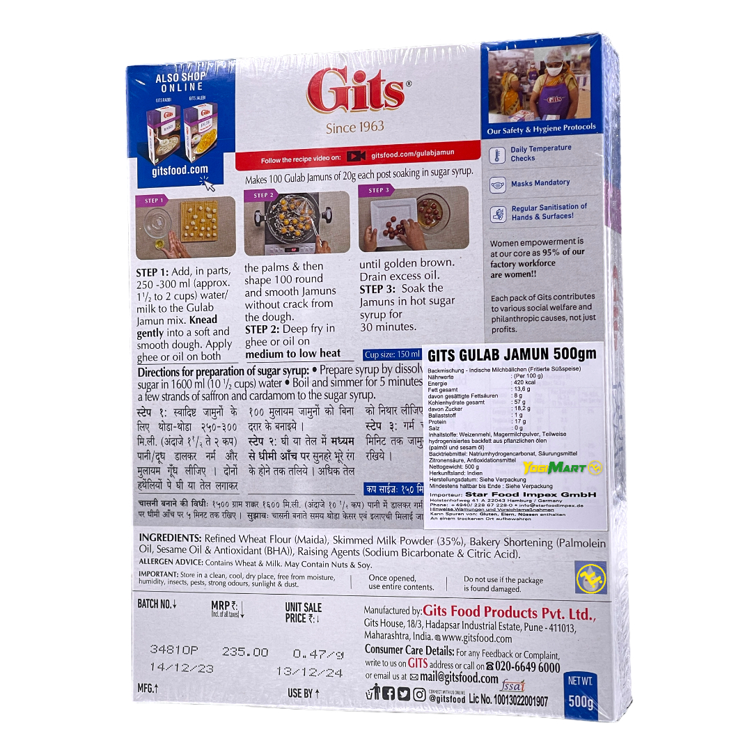 Gits Gulab Jamun Mix 500G - Yogi Mart - Online Indian Grocery Store