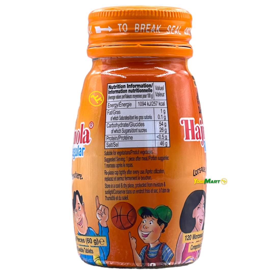 Dabur Hajmola Regular 120t 60g - Yogi Mart - Online Indian Grocery Store