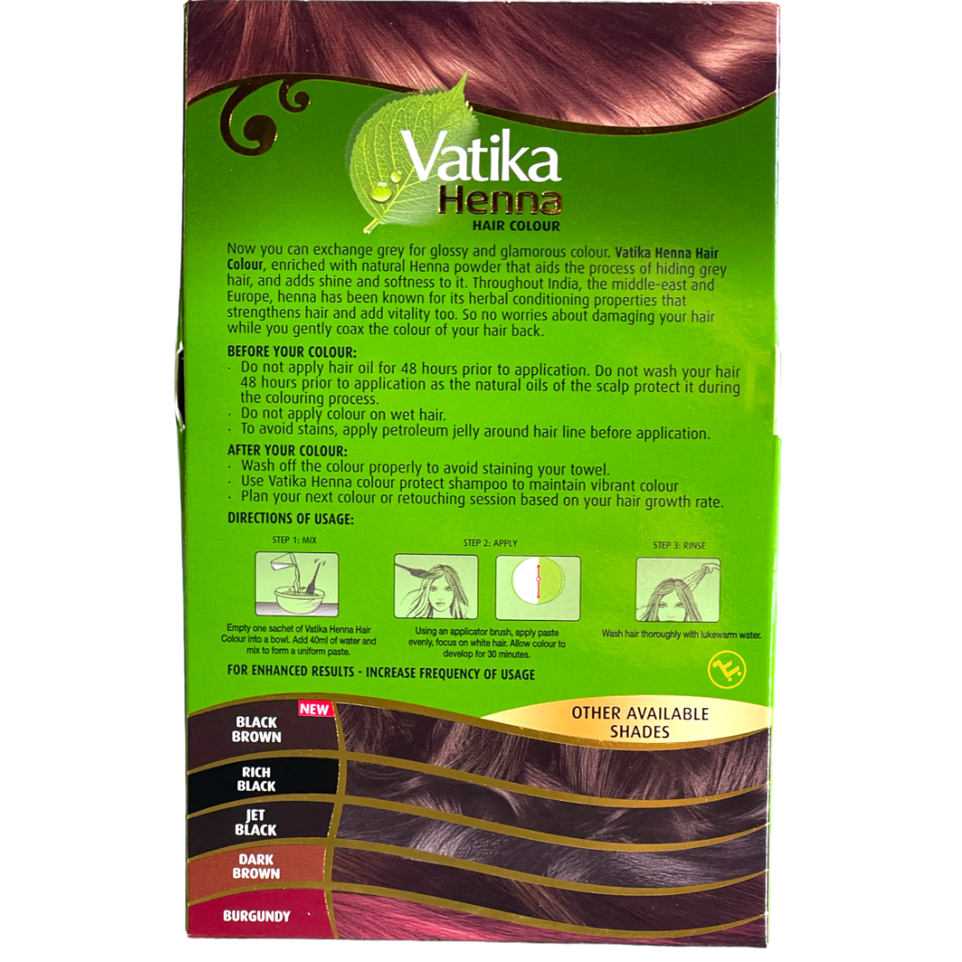 Vatika Natural Brown Heena Hair colour 60g - Yogi Mart - Online Indian ...