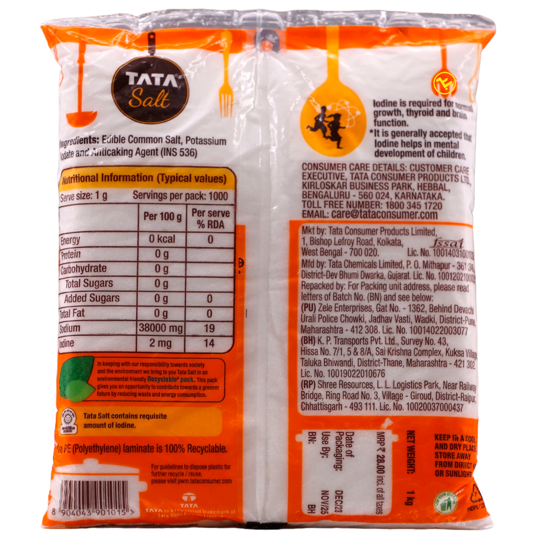 Tata Salt 1kg - Yogi Mart - Online Indian Grocery Store